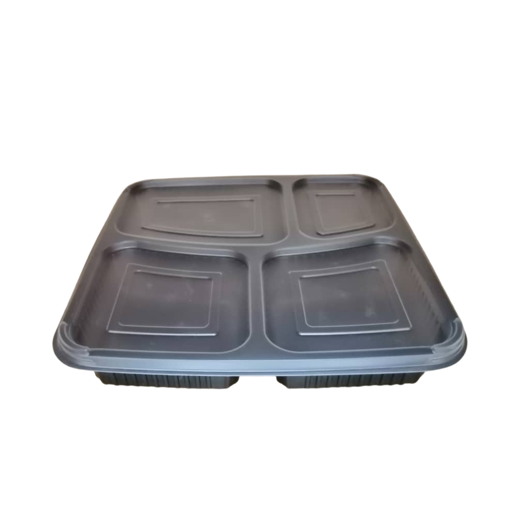 4 Compartment Square Container Black Base SLV10 PACK50 CTN300 50s 4-compartment-square-container-black-base-slv10-pack50-ctn300-50s