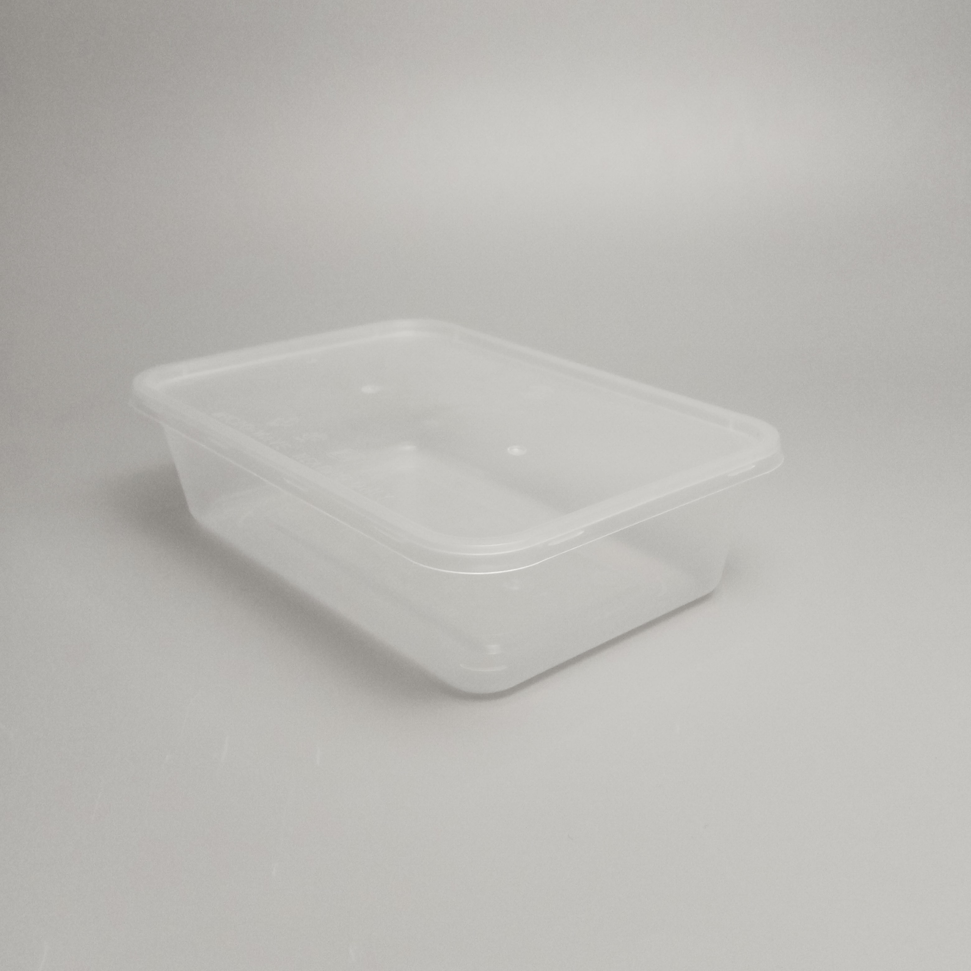 650ml Rectangular Disposable Container with Lids - SLV10/PACK50/CTN500 ...
